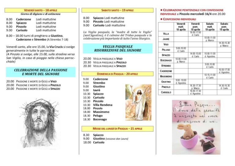 Val Rendena: Celebrazioni religiose Settimana Santa 2025 - Campane di ...