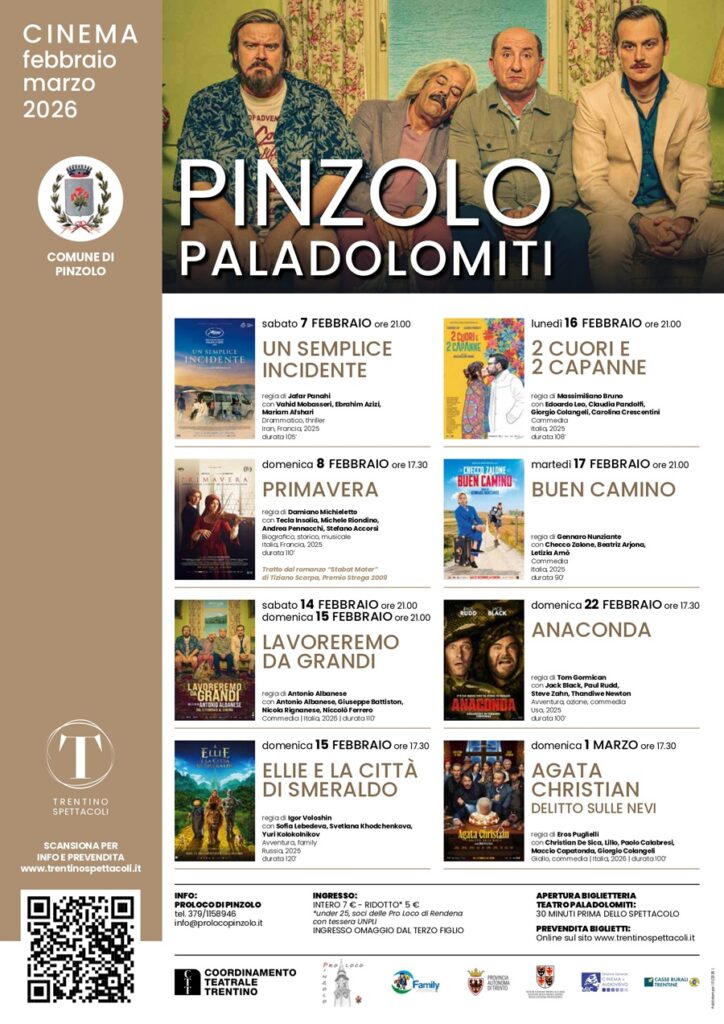 Cinema a Pinzolo: Domenica 15 febbraio ore 21 "Lavoreremo da grandi ...